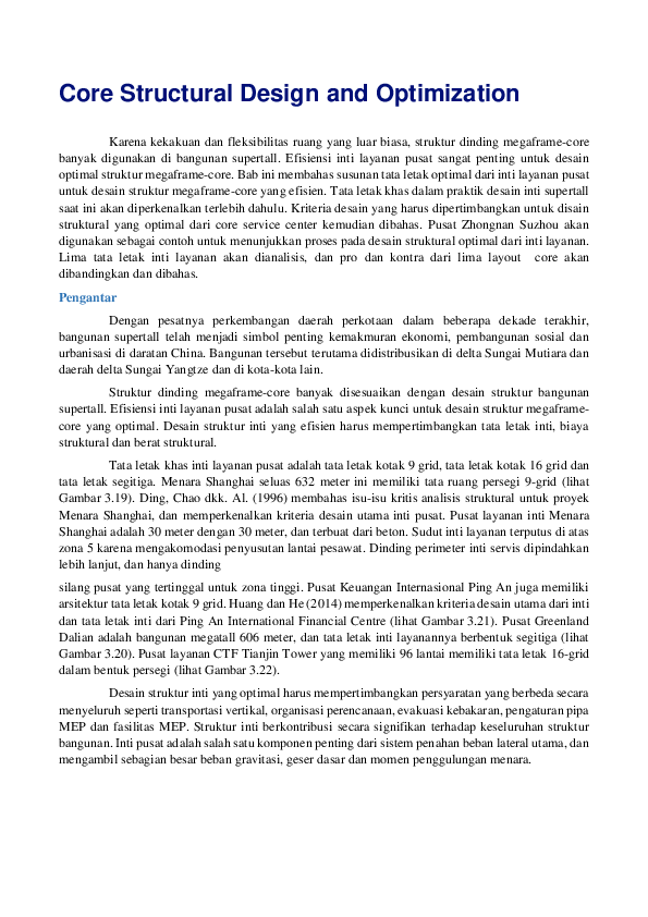 Doc Core Structural Design And Optimization
