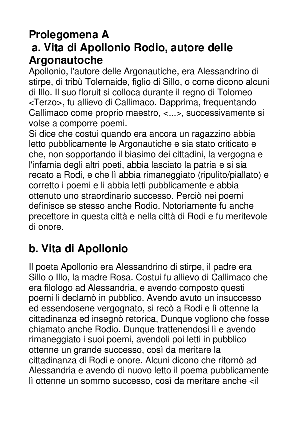 (DOC) Scholia Apollonio Rodio (traduzione) (1)