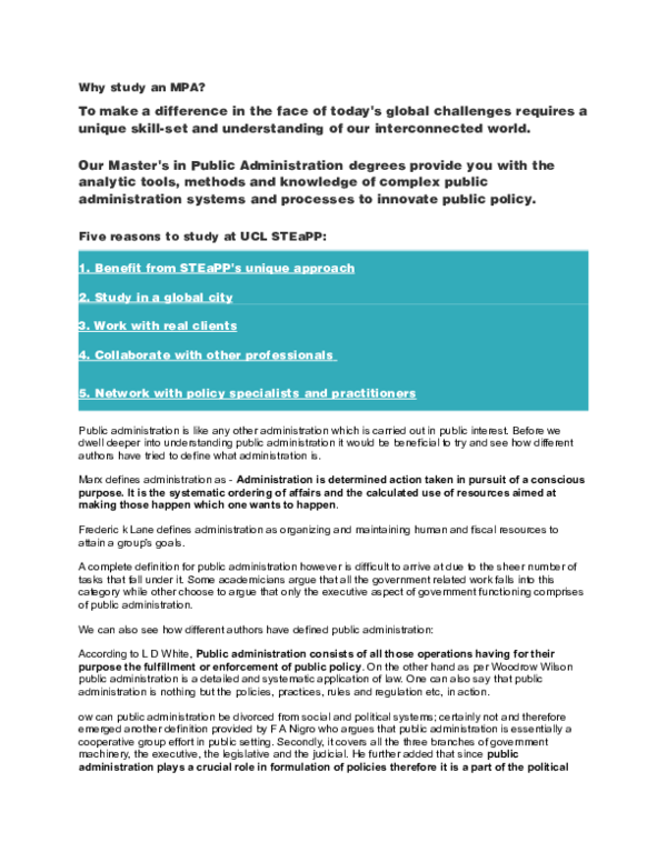(DOC) Why study an MPA