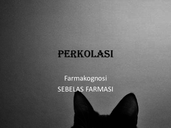 (PPT) Perkolasi