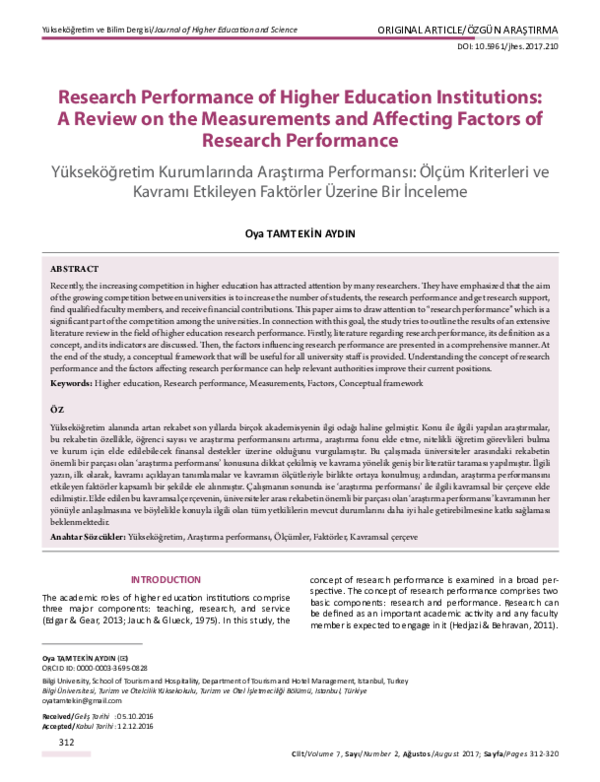 (PDF) Research Performance