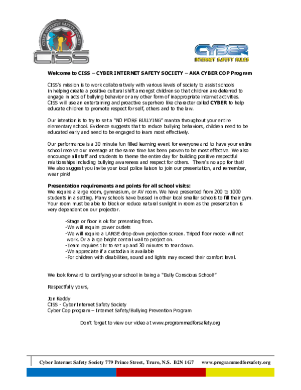 (DOC) Welcome to CISS – CYBER INTERNET SAFETY SOCIETY – AKA CYBER COP ...