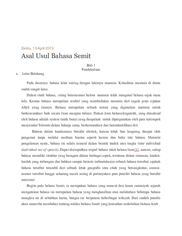 (DOC) Bahasa semit