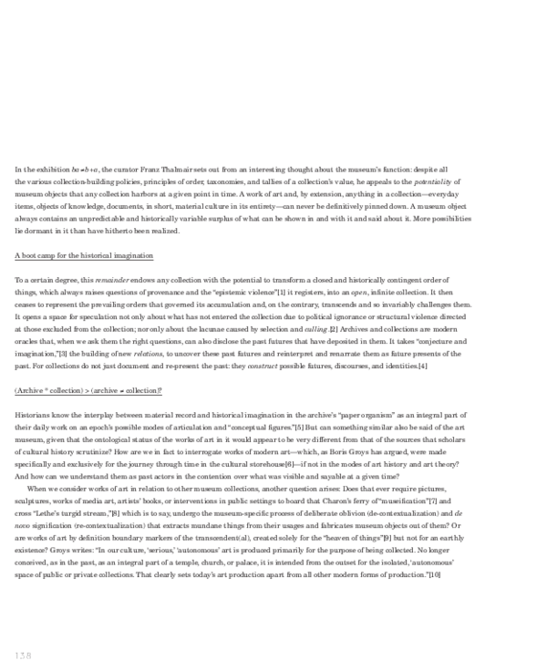 (PDF) Speculative Art(i)facts: Signals from the art museum's beyond
