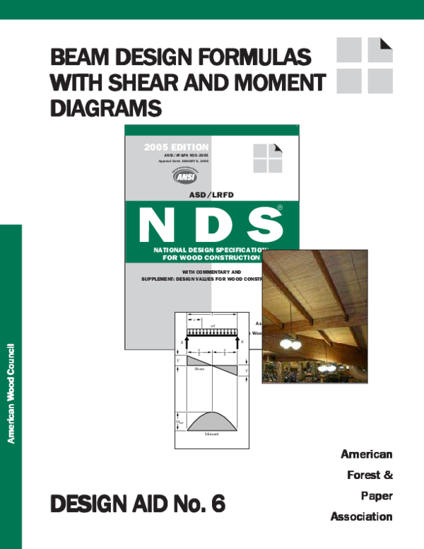 (PDF) AF PA Beam Design Formulas with Shear and Moment Diagrams