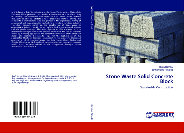 (PDF) STONE WASTE SOLID CONCRETE BLOCK: SUSTAINABLE CONSTRUCTION