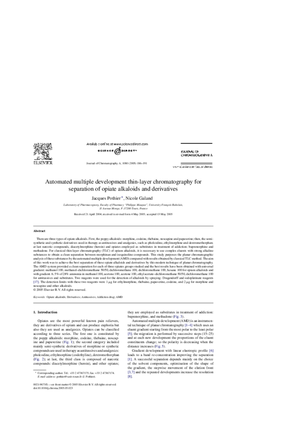 (PDF) Automated multiple development thin-layer chromatography for ...