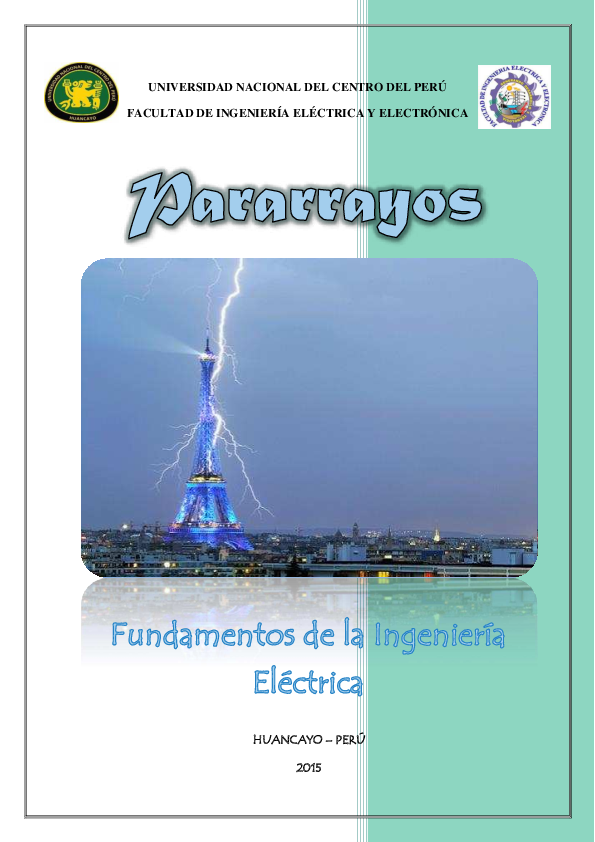 (PDF) TRABAJO PARARRAYOS-FUNDAMENTOS DE LA ING. ELECTRICA