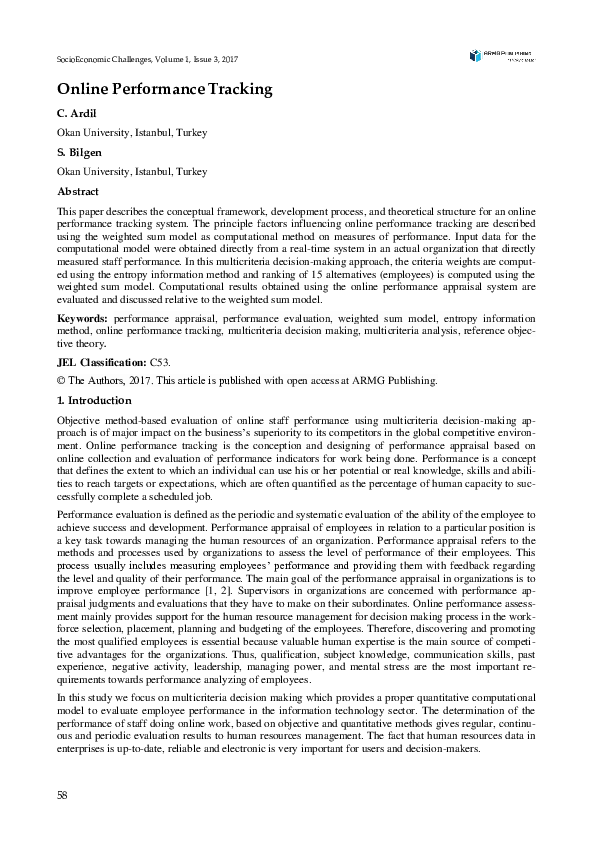 (PDF) Online Performance Tracking