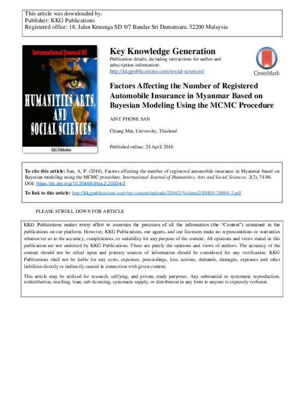 (PDF) Factors Affecting the Number of Registered Automobile Insurance in Myanmar Based on ...