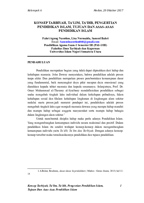 (DOC) PEMBAHASAN TUGAS FILS PEND ISLAM