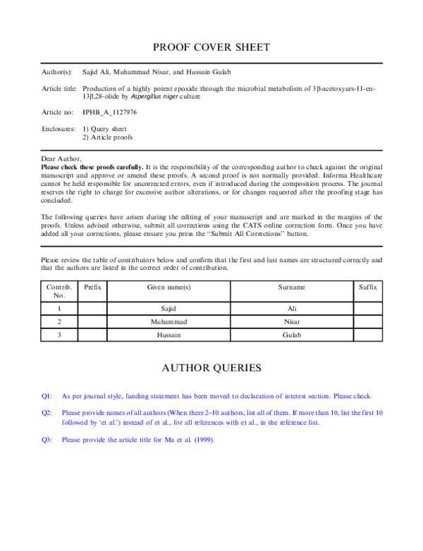 (PDF) PROOF COVER SHEET | Hussain Gulab - Academia.edu