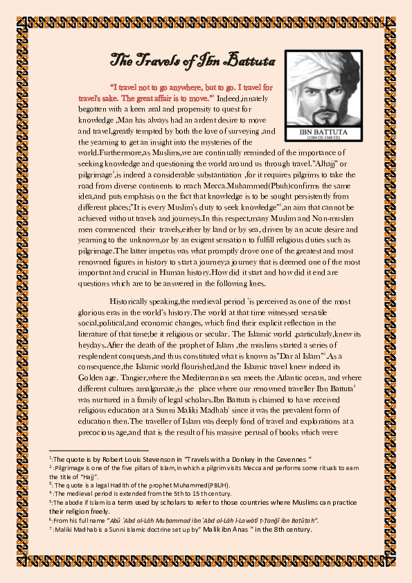 (DOC) The Travels of Ibn Battuta