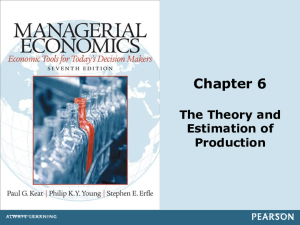 Pdf Chapter 6 The Theory And Estimation Of Production