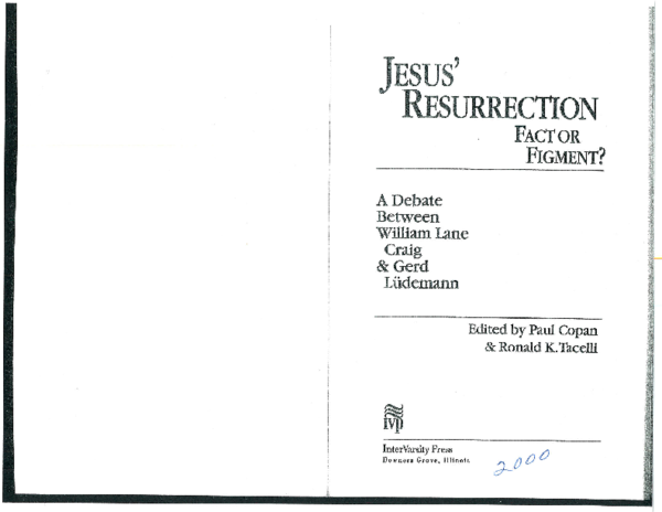 (PDF) Trimming the Debate [on Jesus' resurrection]
