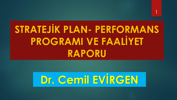 (PDF) STRATEJİK PLAN-PERFORMANS PROGRAMI VE FAALİYET RAPORU