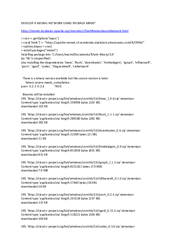 Doc Develop A Neural Network Using Package Mxnet Necmi Gürsakal