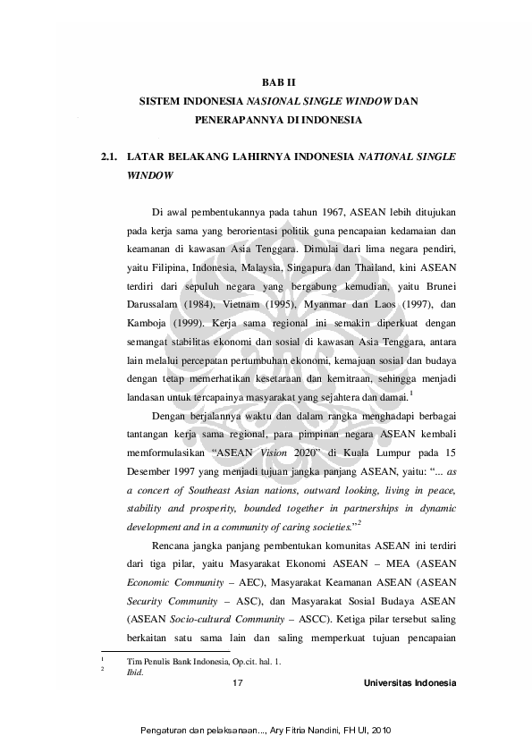 (PDF) Indonesia National Single Window