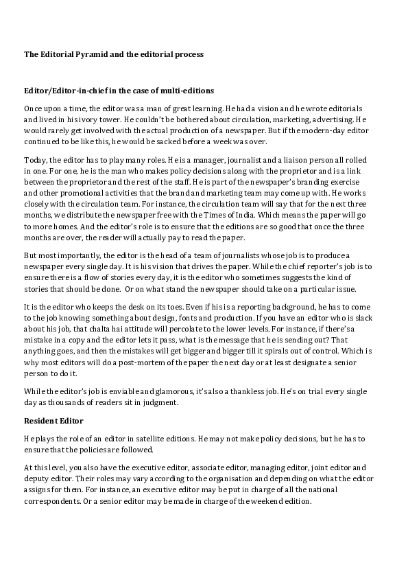 (DOC) The Editorial Pyramid and the editorial process