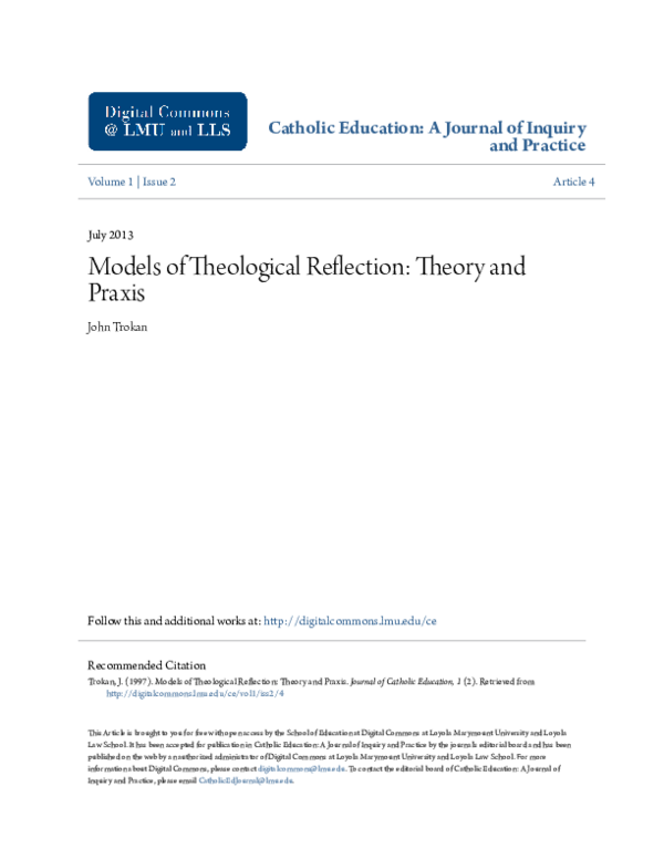 (PDF) Catholic Education: A Journal of Inquiry and Practice Models of ...