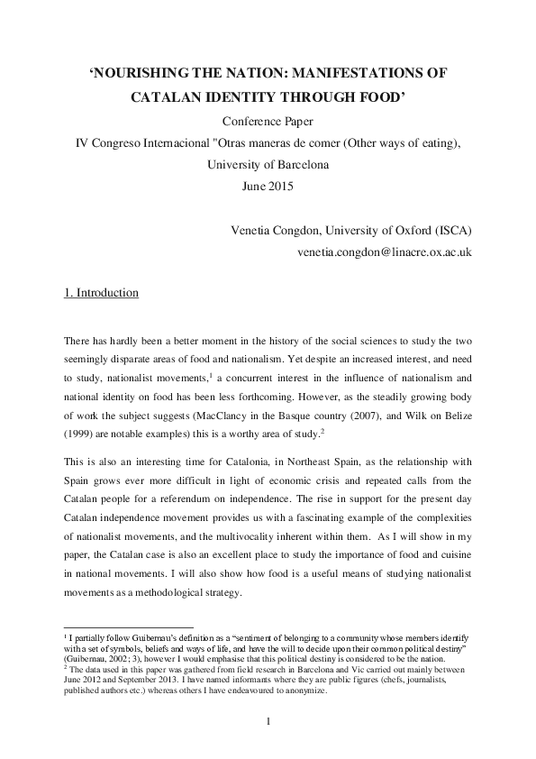 (DOC) 'Nourishing the Nation: Manifestations of Catalan Identity ...