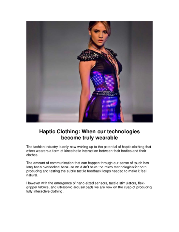 (DOC) Haptic Clothing - When our technologies become truly wearable .docx