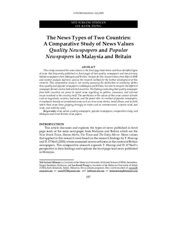 (PDF) The News Types of Two Countries: A Comparative Study of News ...