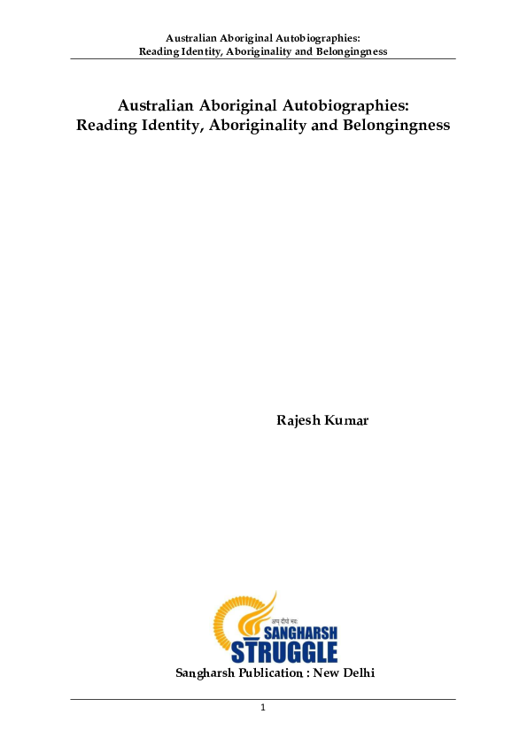 (PDF) Australian Aboriginal Autobiographies: Reading Identity ...