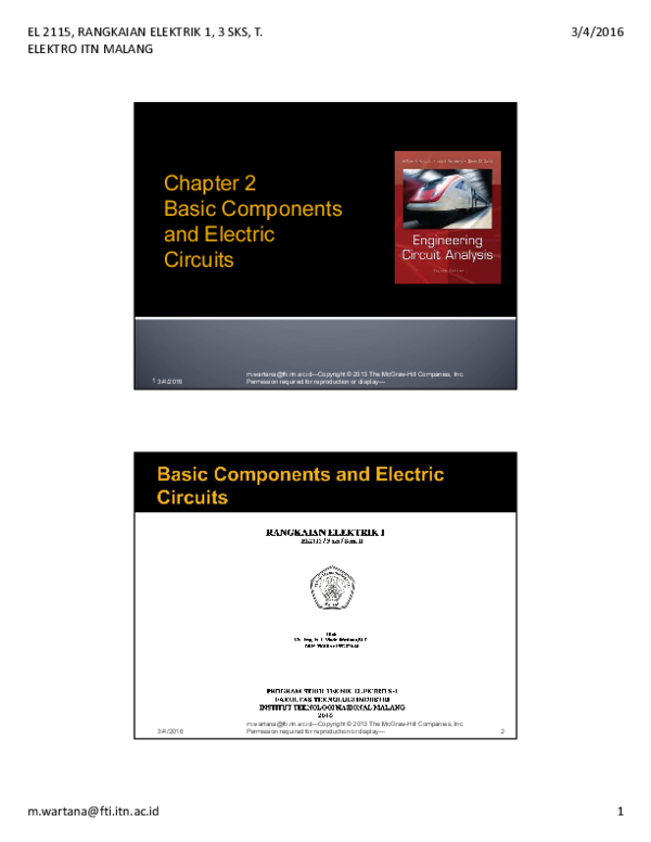 (PDF) Chapter 2 Basic Components and Electric Circuits