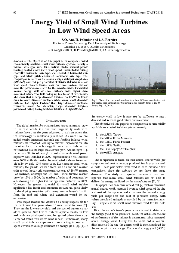 (PDF) Energy Yield of Small Wind Turbines in Low Wind Speed Areas.pdf