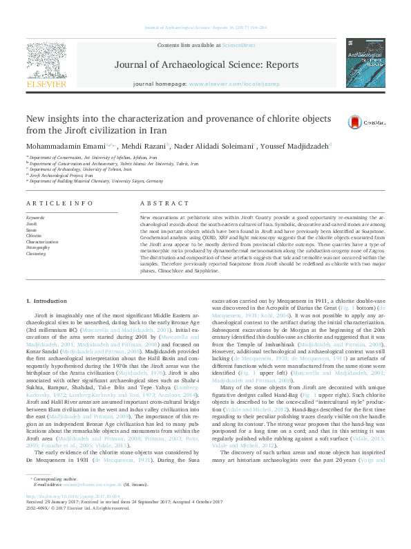 (PDF) New insights into the characterization and provenance of chlorite ...