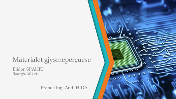 Shkenca e Materialeve Elektrike (Materialet Gjysmëperçuese) - FIE, UPT