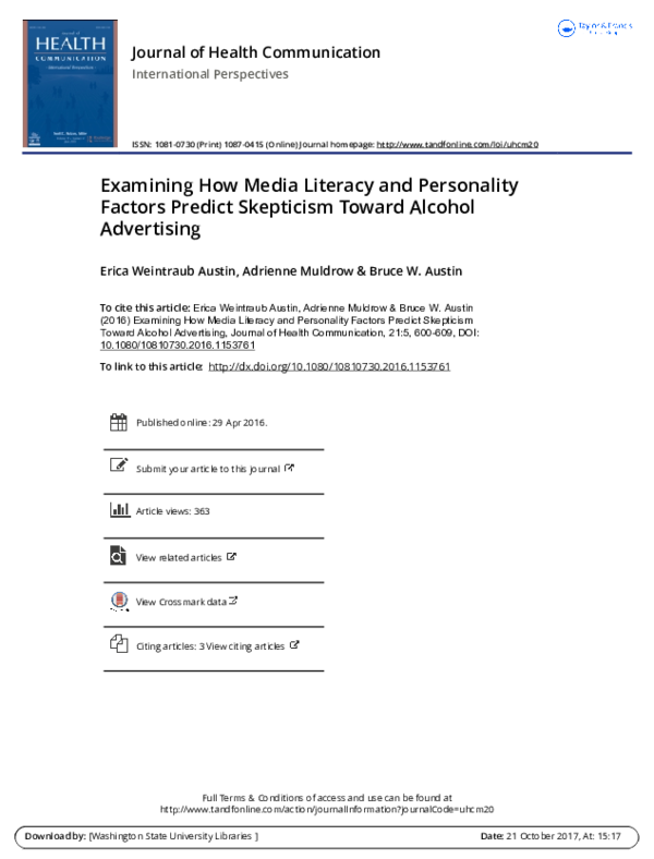 (PDF) Journal of Health Communication International Perspectives ...