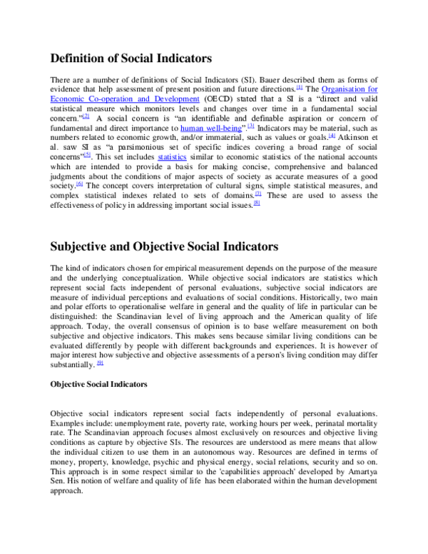 (DOC) Definition of Social Indicators