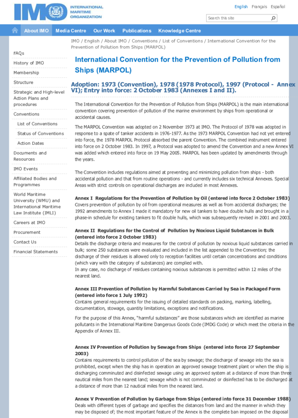 (PDF) International Convention for the Prevention of Pollution from ...