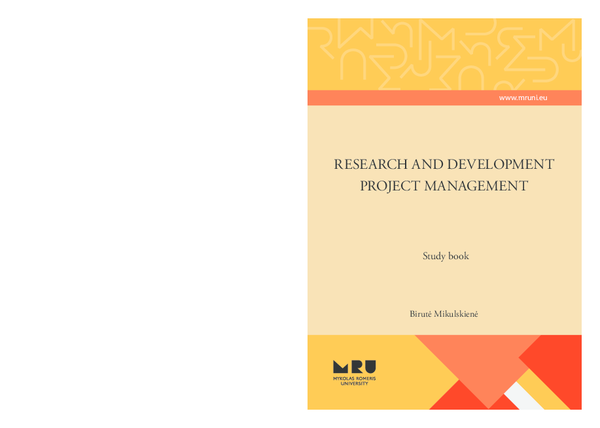 (PDF) Research and Development Project Management