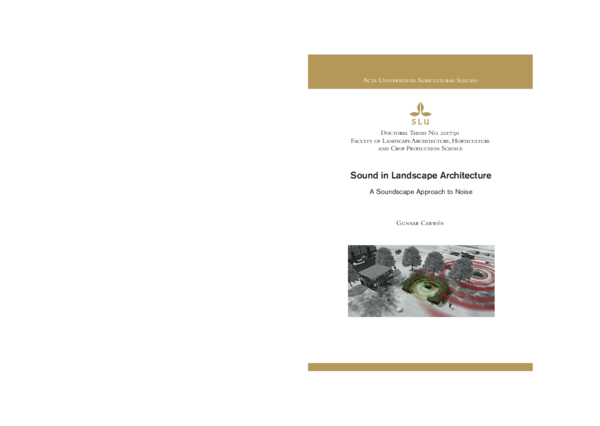(PDF) Sound in Landscape Architecture : A Soundscape Approach to Noise