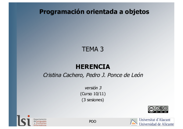 (PDF) TEMA 3 HERENCIA Programación orientada a objetos