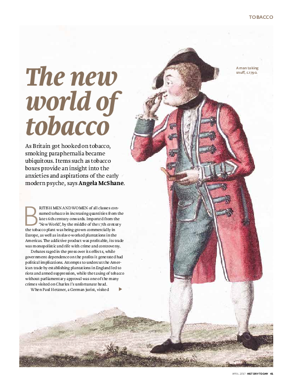 (PDF) The New World of Tobacco