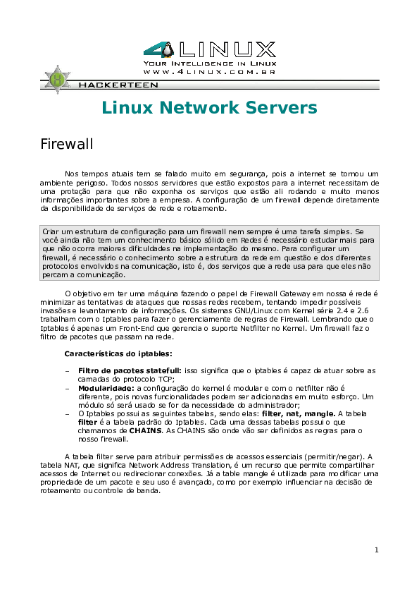 (PDF) Linux Network Servers