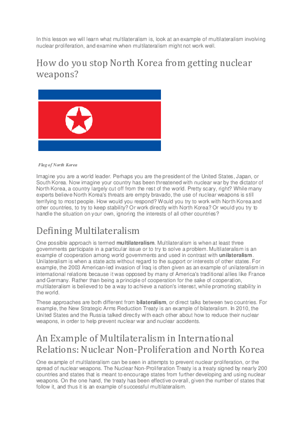 (DOC) Multilateralism