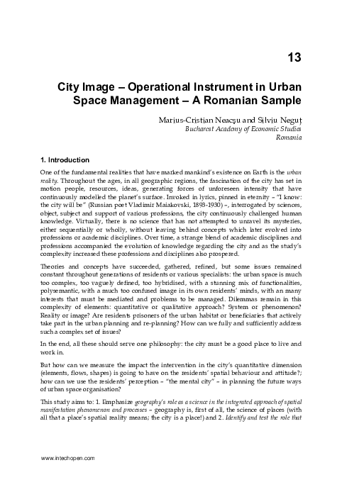 (PDF) 3 City Image – Operational Instrument in Urban Space Management ...