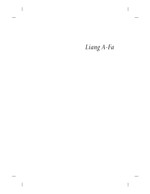 (PDF) Liang A-Fa: China's First Preacher, 1789-1855