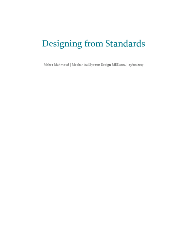 (PDF) Designing from Standards | Maher Mahmoud - Academia.edu