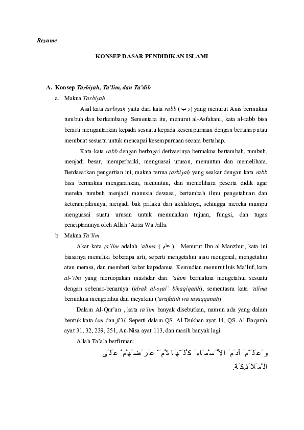 (PDF) Konsep Dasar Pendidikan Islami