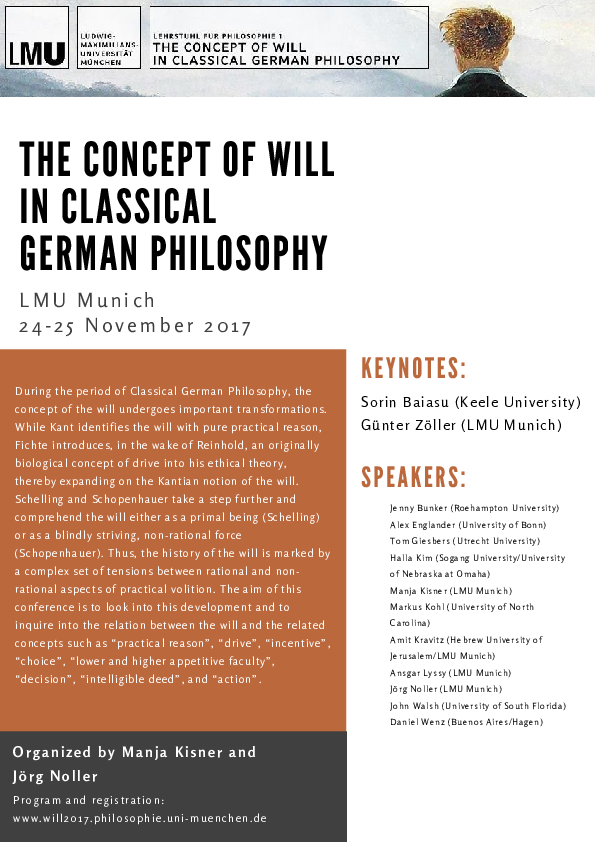 (PDF) The Concept of Will in Classical German Philosophy