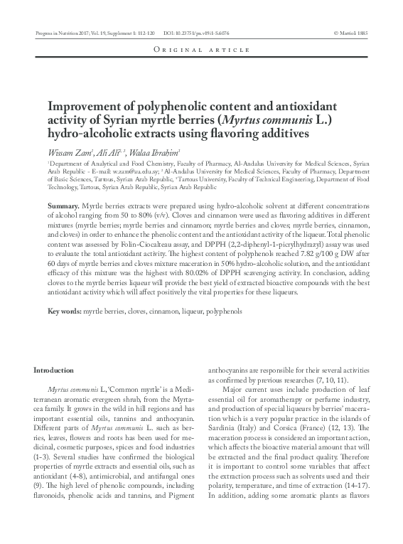 (PDF) Improvement of polyphenolic content and antioxidant activity of ...