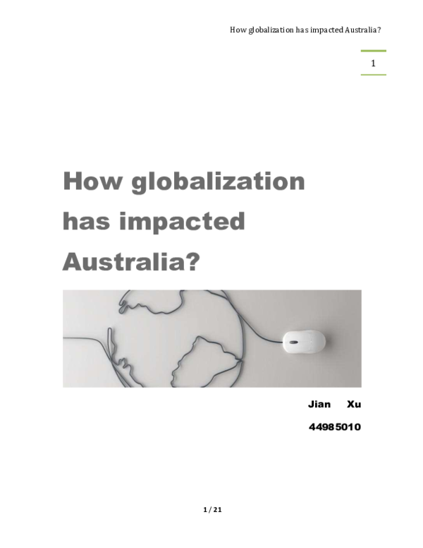 (PDF) How globalization has impacted Australia? How globalization has ...