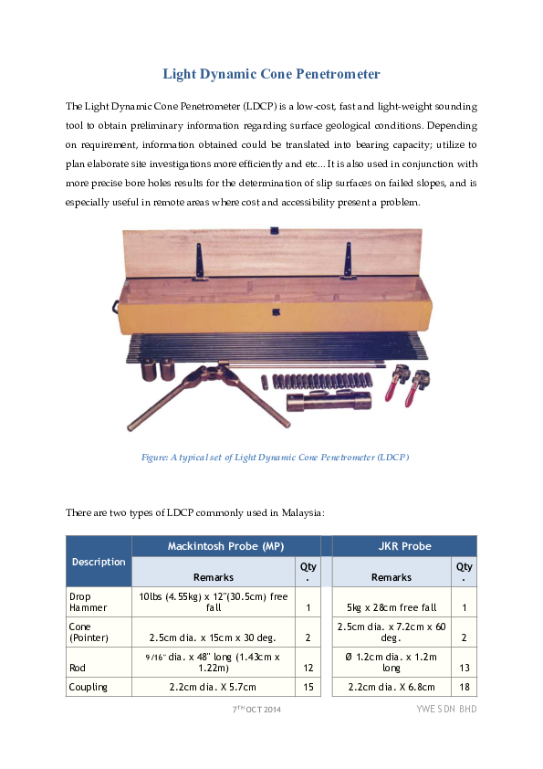 (PDF) Light Dynamic Cone Penetrometer