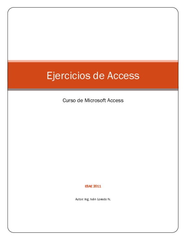 (DOC) Ejercicios de Access Curso de Microsoft Access